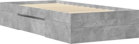 Rám postele betonově šedý 90 x 190 cm kompozitní dřevo 3295523