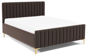 Eka Čalouněná postel SUTRA+ 140x200 cm Barva látky Trinity: (2302) Krémová, Úložný prostor: S dřevěným rámem úložného prostoru