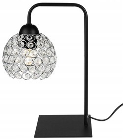 Stolní lampa CRYSTAL, 1x stříbrné křišťálové stínítko