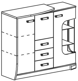 Dolmar Vitrína Romero R7L S nebo bez osvětlení: S osvětlením