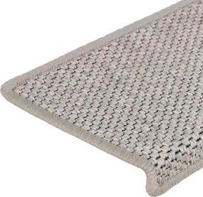 Samolepící nášlapy na schody vzhled sisal 15 ks 65x21x4 cm 326883