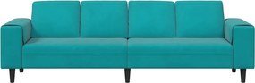 Pohovka do obývacího pokoje Tyrkysová 250 x 188 x 76 cm 3335099