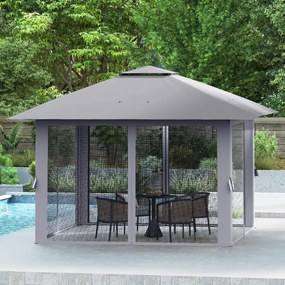 Costway Výsuvný skládací pavilon s 4 moskytiérou a zahradní pavilon s dvojitou