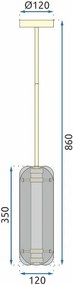 Toolight Toolight, LED stropní svítidlo 25W, APP1676-CP, černá-zlatá, OSW-06407