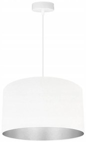 Závěsné svítidlo MEDIOLAN, 1x bílé/chromové textilní stínítko, (výběr ze 2 barev konstrukce)
