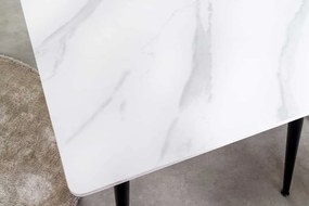 Keramický jídelní stůl Garold 120 cm bílý