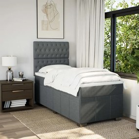 Box spring postel s matrací tmavě šedá 80 x 200 cm textil 3291503
