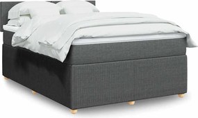 Box spring postel s matrací tmavě šedá 160x200 cm textil 3287501