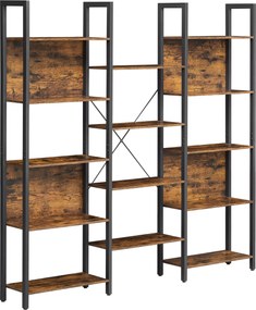 XXXLutz REGÁL, hnědá, černá, 158/166/24 cm Boxxx - Knihovny - 002543007012