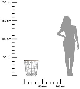 Odkládací stolek KUMI 40 cm černý