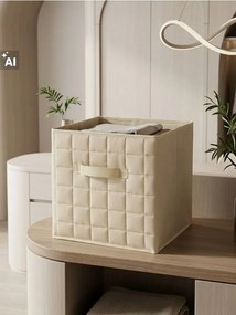 Sinsay - Skládací úložný box s prošívaným čelem - béžová