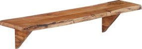 vidaXL Nástěnné police 2 ks 90 x 20 x 18 cm masivní akáciové dřevo [247928]