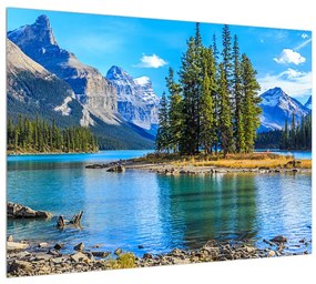 Obraz horské krajiny s řekou (70x50 cm)