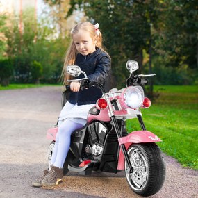 Costway 6 V Dětský elektromotocykl s nastavitelnými světlomety a zvukem Tříkolka