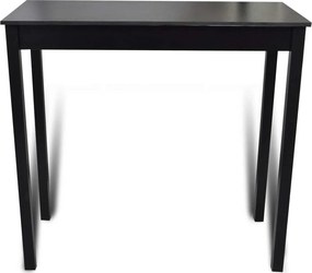 vidaXL Barový stůl a 4 barové židle, černá [160725]