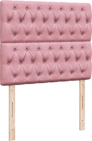 Box spring postel s matrací růžová 120 x 200 cm samet 3293193