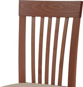 Autronic Dřevěná jídelní židle BC-3950 TR3, třešeň/potah krémový