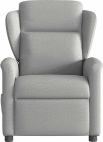 Elektrické polohovací křeslo obláčkově šedé textil 3303123