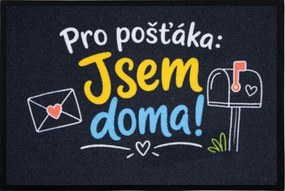 Mercury Flooring, Rohožka Pro pošťáka jsem doma 40x60 cm - na ven i na doma, 40x60, černá