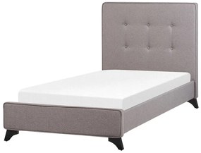 Čalouněná postel 90 x 200 cm šedá AMBASSADOR Beliani