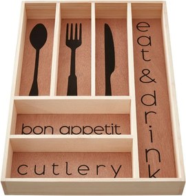 Dřevěný příborník do zásuvky v přírodní barvě 30 x 42 cm Bessan – Premier Housewares