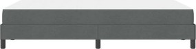 Postel s boxspringem Tmavě šedá 120 x 190 cm textil 3398473
