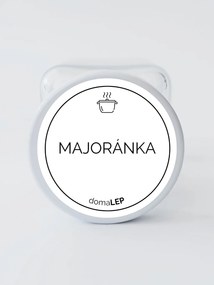 Samolepka na kořenky MAJORÁNKA bílá 5 cm základní písmo