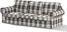 Potah na pohovku IKEA Ektorp 3-místná, nerozkládací barva černá látka pletený vzor, vzorované