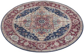 Hanse Home, Kusový koberec Asmar 104017 Indigo/Blue kruh, 160x160 (průměr) kruh, modrá, obývací pokoj