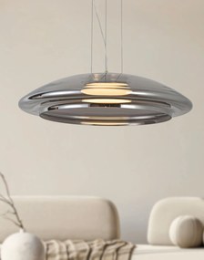Závěsná lampa nad stůl kouřové sklo Ombre 42 cm