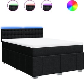 Box spring postel s matrací černá 140 x 190 cm textil 3289379