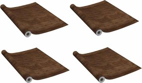 Samolepící tapety na dveře 4 ks tmavý dub 210 x 90 cm PVC 3059643