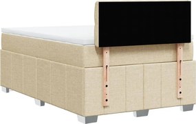 Box spring postel s matrací krémová 120x190 cm textil 3287019