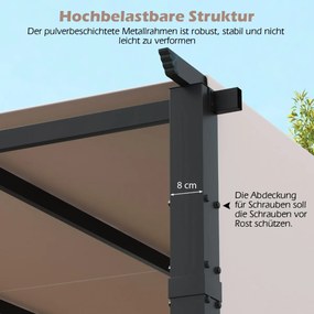 Costway Pergola se 2 nastavitelnými střechami altán voděodolný stabilní zimní