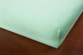 Wooline Froté prostěradlo 90x200 cm, barva zelená