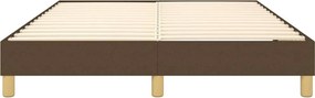 Rám postele s boxspringem tmavě hnědý 140 x 190 cm textil 3120609