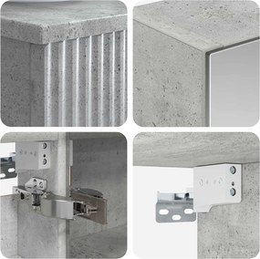 Sada koupelnových skříněk 4 ks Betonově šedá Kompozitní dřevo 3407386