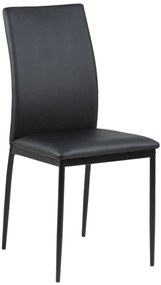 židle DEMINA černá koženka - moderní do obývacího pokoje / jídelny / kuchyně / kanceláře