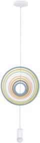 Bílo-duhový závěsný lustr Hoops pro žárovku E27 - Candellux