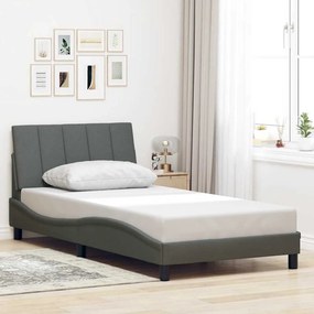 Rám postele bez matrace Hanko tmavě šedá 100 x 200 cm textil 3310441