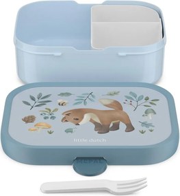 Světle modrý plastový dětský svačinový box Forest Friends – Mepal