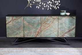 Designová komoda z akáciového masivu a přírodního kamene Mountain Soul 175cm