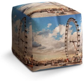 Sablio Taburet Cube London eye: 40x40x40 cm