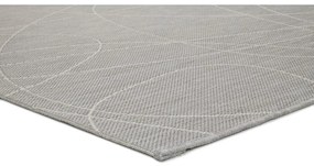 Šedý venkovní koberec Universal Hibis Line, 160 x 230 cm