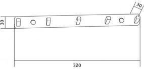 Mexen příslušenství, Věšák na ručníky 5-háčků, černá, 709175-70