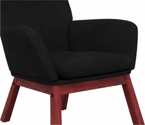 relaxační křeslo, odpočinkové, masivní kaučukovník/kov/textil, 95x76x71 cm, nohy tmavé/černá, Dekorino KR20260083