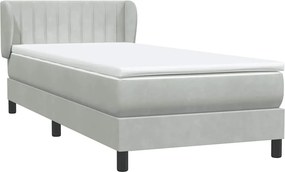 Box Spring Postel s matrací Světle šedá 90x220 cm Samet 3317721