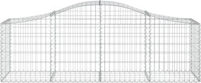 Klenuté gabionové koše 15 ks 200x50x60/80 cm pozinkované železo 3145611
