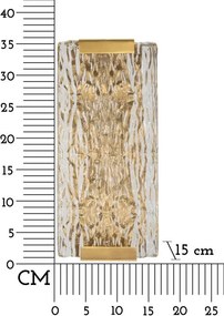 Skleněné nástěnné svítidlo ve zlaté barvě Oblin – Mauro Ferretti