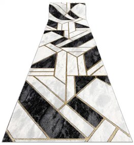 Běhoun EMERALD 1015 Geometrický moderní krémový černý zlatý Šíře: 100 cm